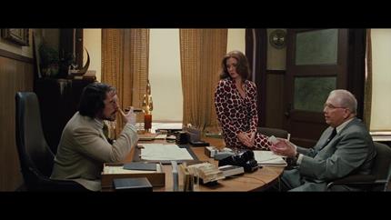 Sydney Prosser's (Amy Adams) Red Leopard Print Dress - Current price: $600