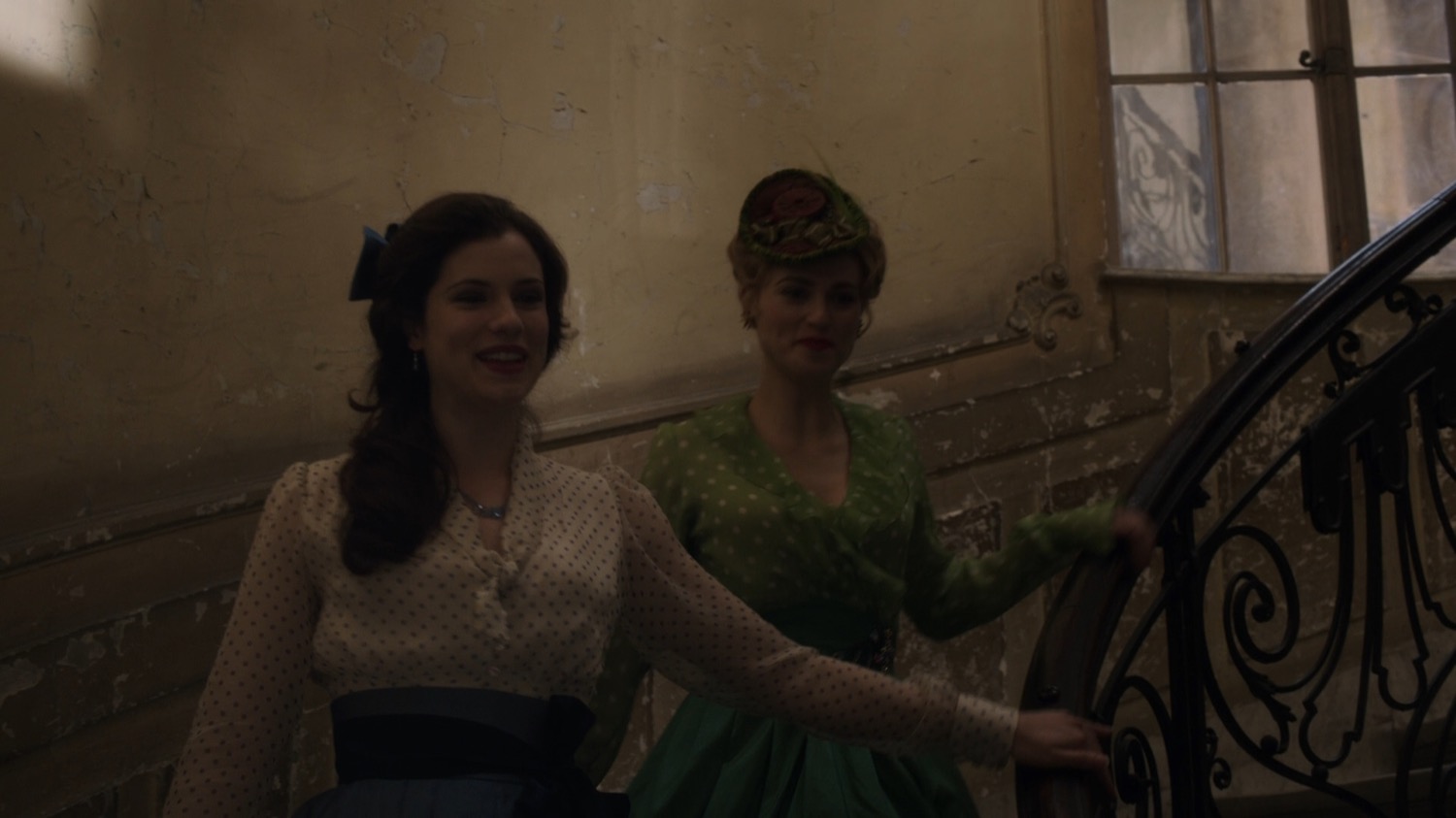 Mina Murray (Jessica De Gouw) Blue Polka Dot Blouse & Skirt Costume