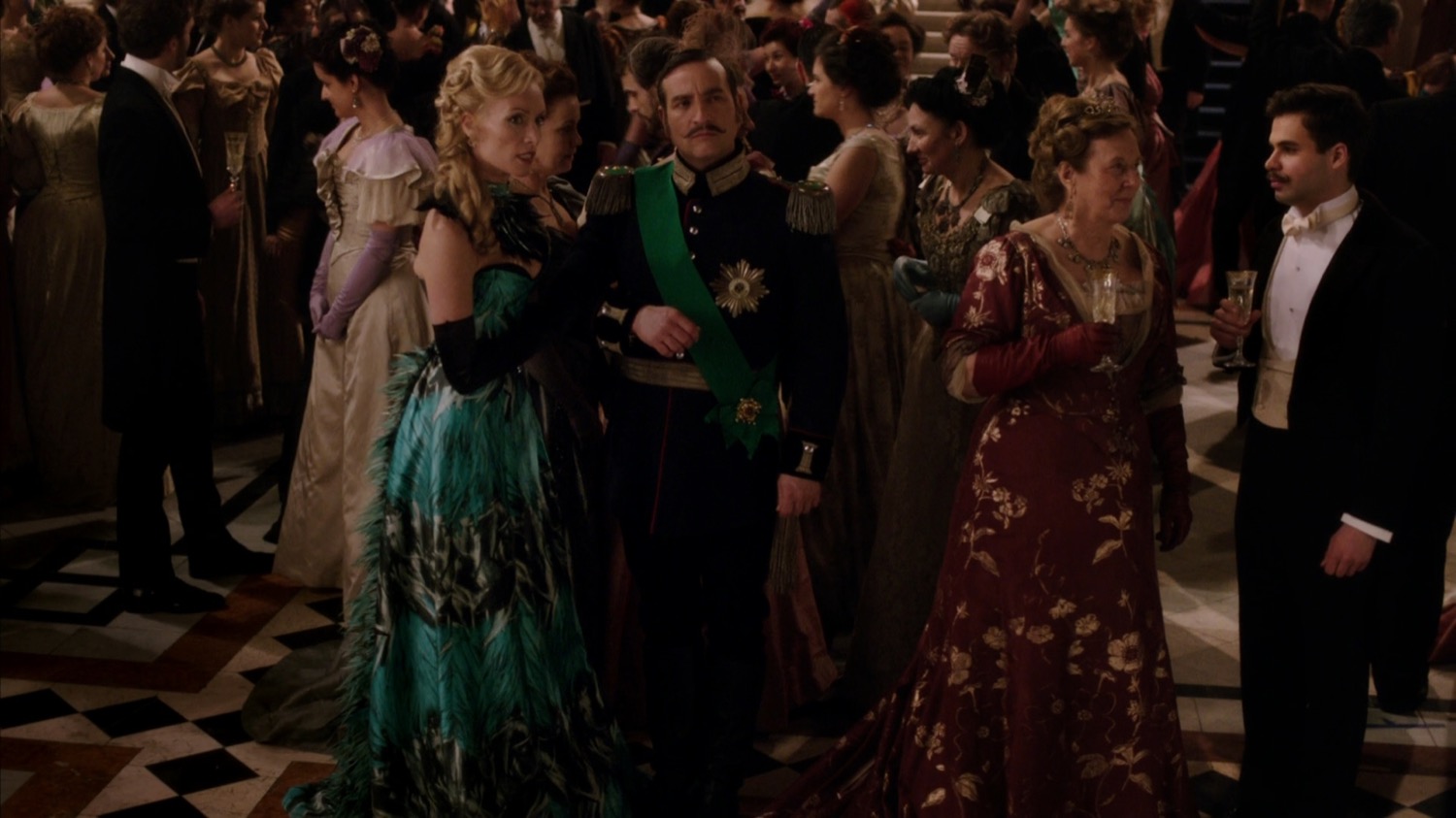 Lady Jayne Wetherby (Victoria Smurfit) Turquoise Ballroom Gown