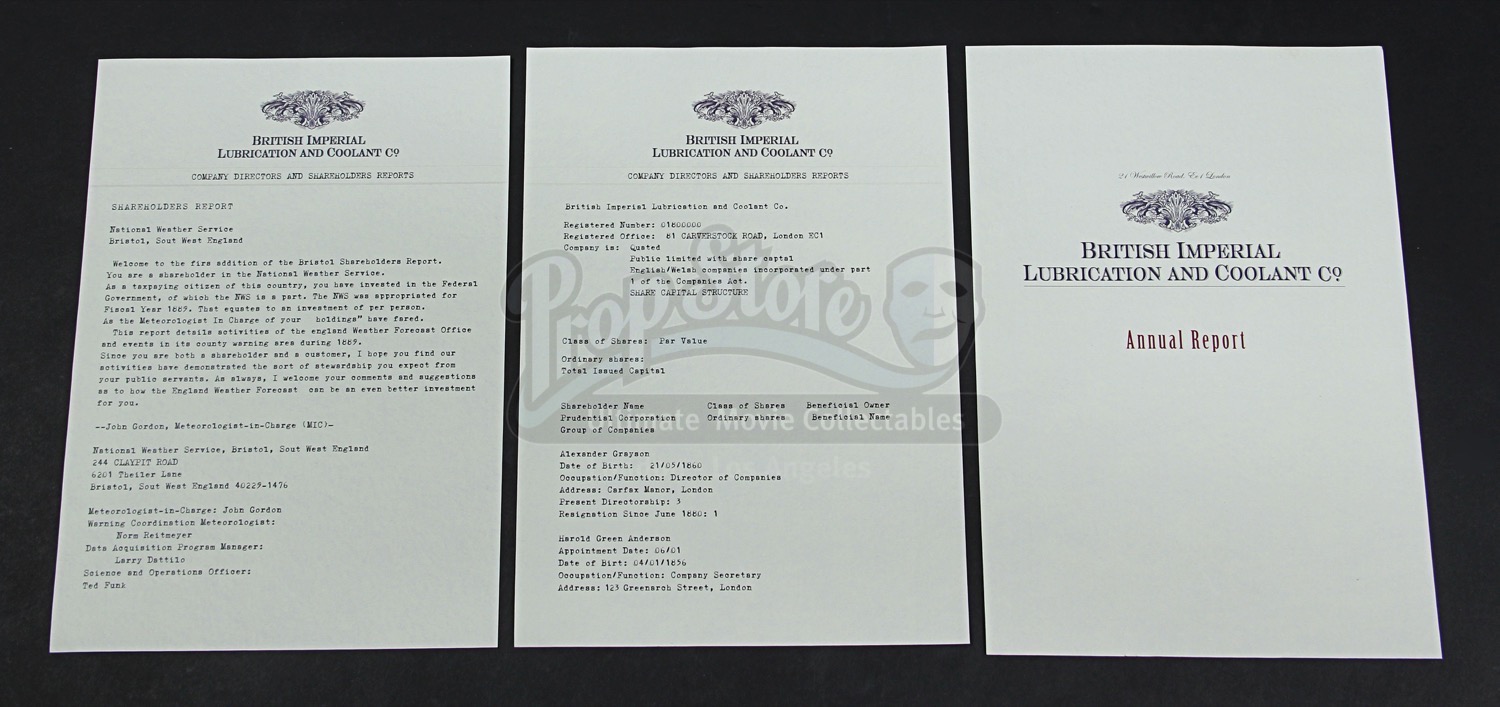 Set of Three British Imperial Lubrication and Coolant Co. Annual Report ...