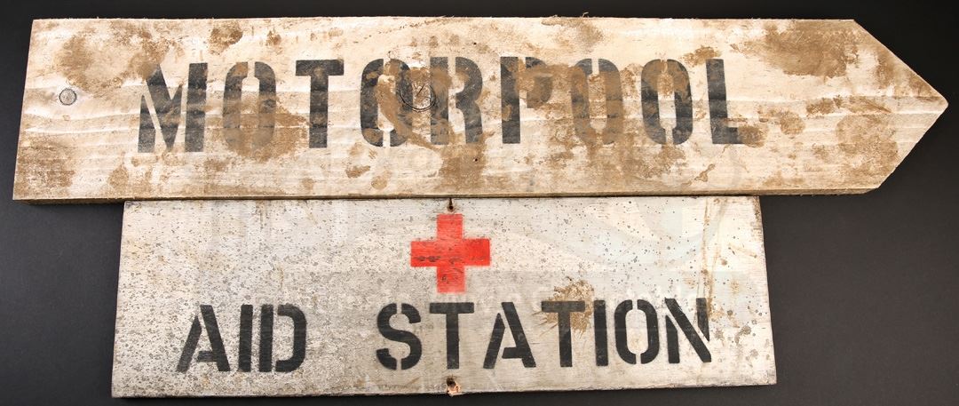 Motor Pool and Aid Station Sign Set