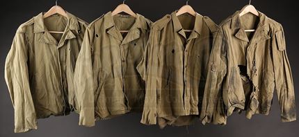 Four Battle-torn U.S. Army Jackets