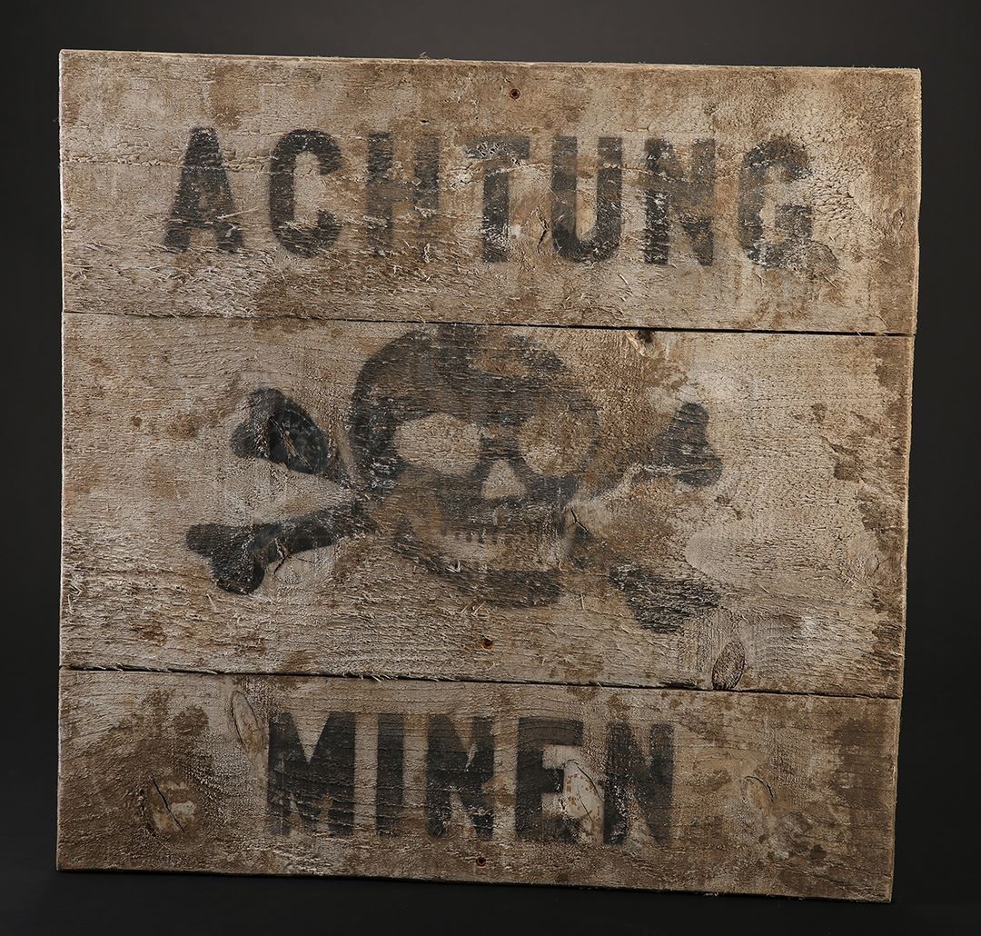 German Mine Warning Sign