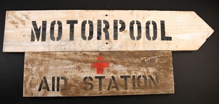 Motor Pool and Aid Station Sign Set