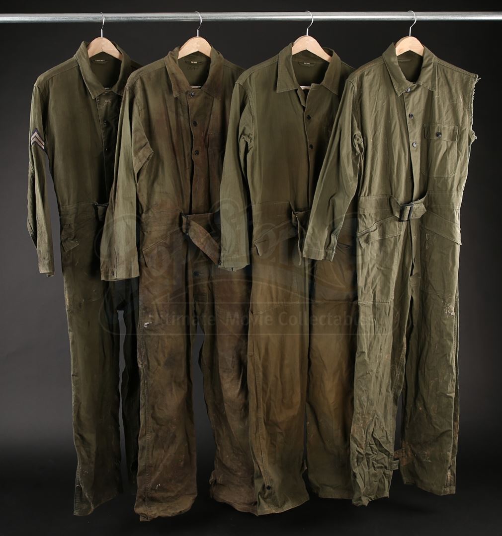 A set of four U.S. Army coveralls from David Ayer’s war drama Fury ...