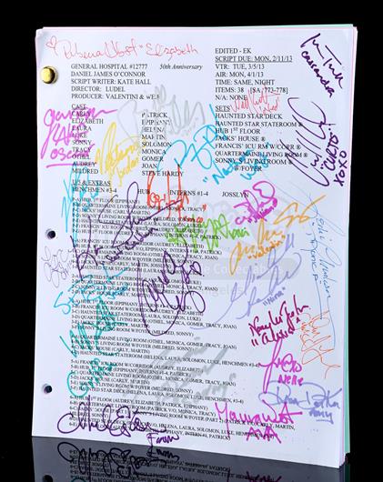 General Hospital 50th Anniversary Signed Script - Current price: $1000