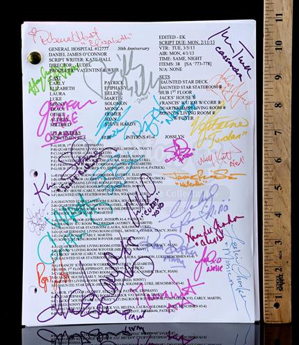 General Hospital 50th Anniversary Signed Script - Current price: $800