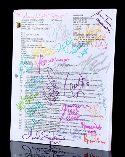 General Hospital 52nd Anniversary Signed Script - Current price: $800