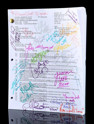 General Hospital 52nd Anniversary Signed Script - Current price: $600