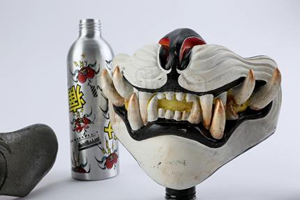 Two Yakuza Club Huffing Mask and Bottles - Current price: $600
