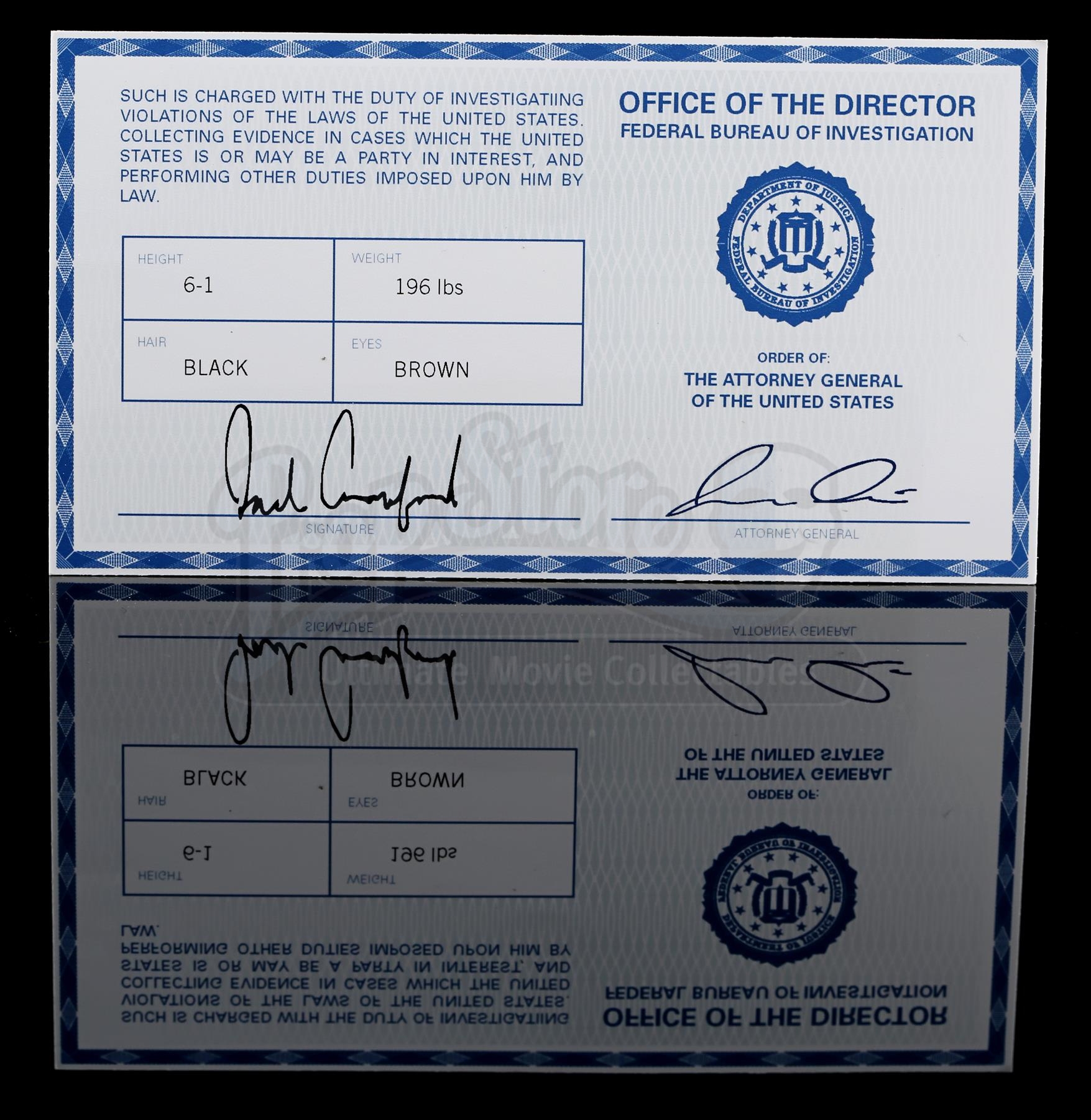 Jack Crawford’s (Laurence Fishburne) FBI ID Cards