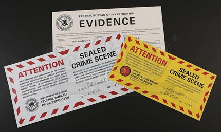 Sealed Crime Scene and Evidence Sticker Set