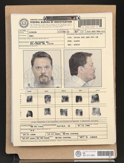 HANNIBAL - Dr. Abel Gideon's (Eddie Izard) Entree FBI File