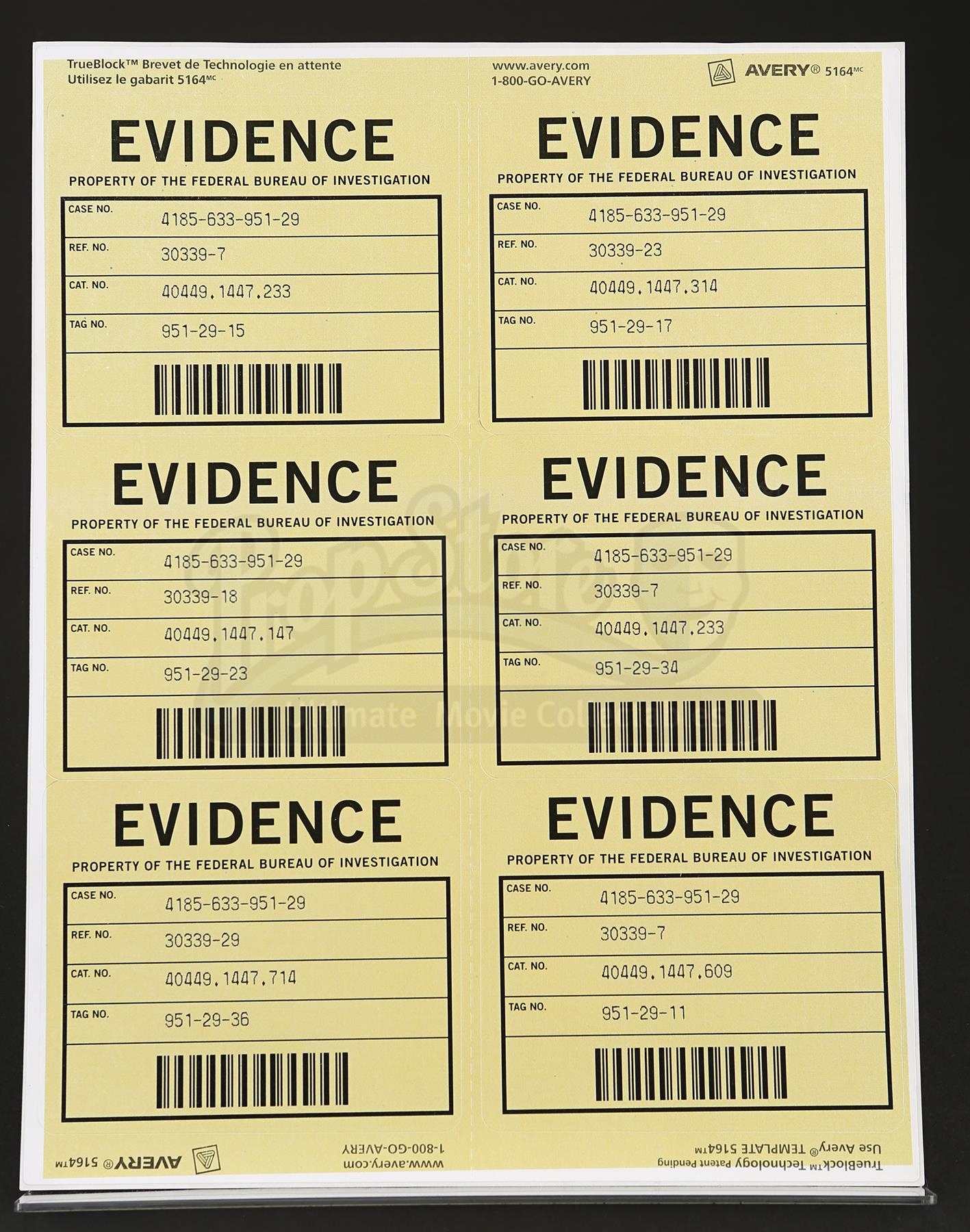 HANNIBAL - Sheet of Evidence Stickers