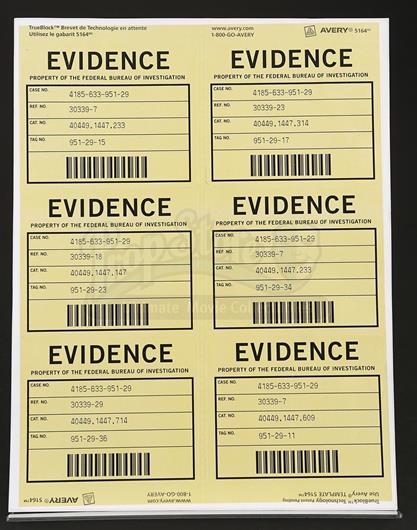 HANNIBAL - Sheet of Evidence Stickers