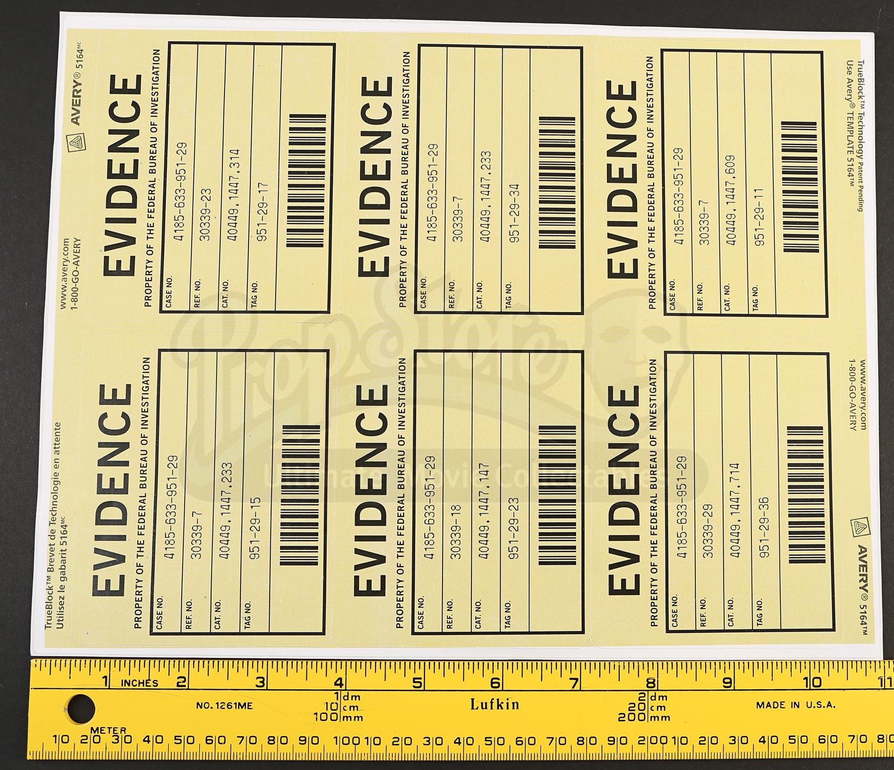 HANNIBAL - Sheet of Evidence Stickers