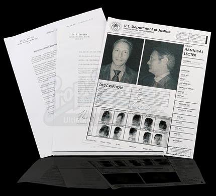 HANNIBAL - Set of Hannibal Lecter's (Mads Mikkelsen) FBI Record Sheet ...