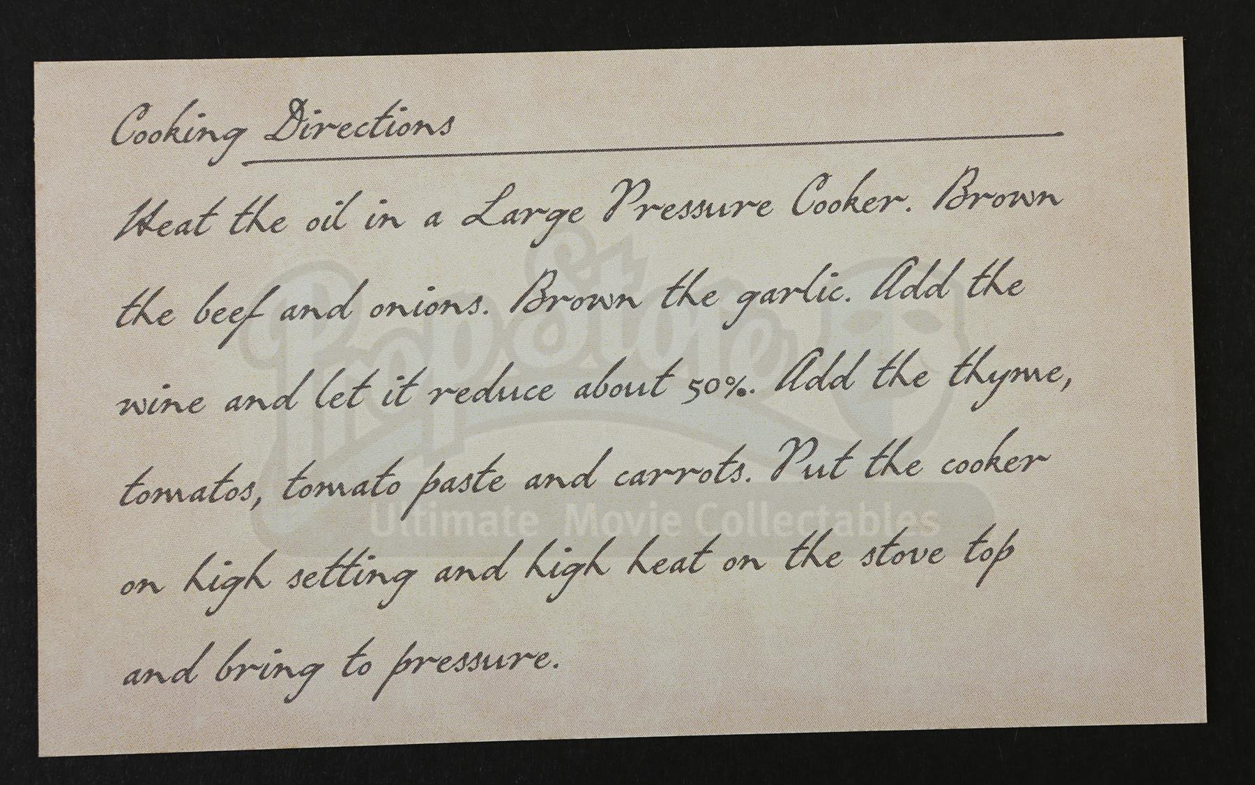 HANNIBAL - Hannibal Lecter's (Mads Mikkelsen) Heart Tartare Recipe Card ...