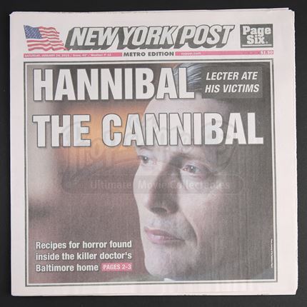 “Hannibal the Cannibal” Newspaper