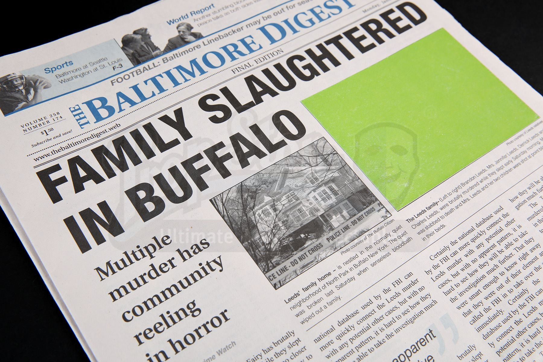 SEASON 3Francis Dolarhyde's (Richard Armitag) Baltimore Digest Newspaper