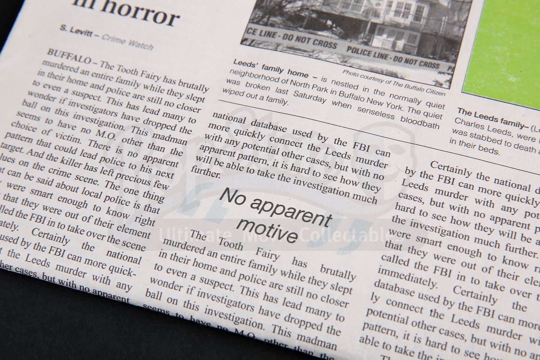 SEASON 3Francis Dolarhyde's (Richard Armitag) Baltimore Digest Newspaper