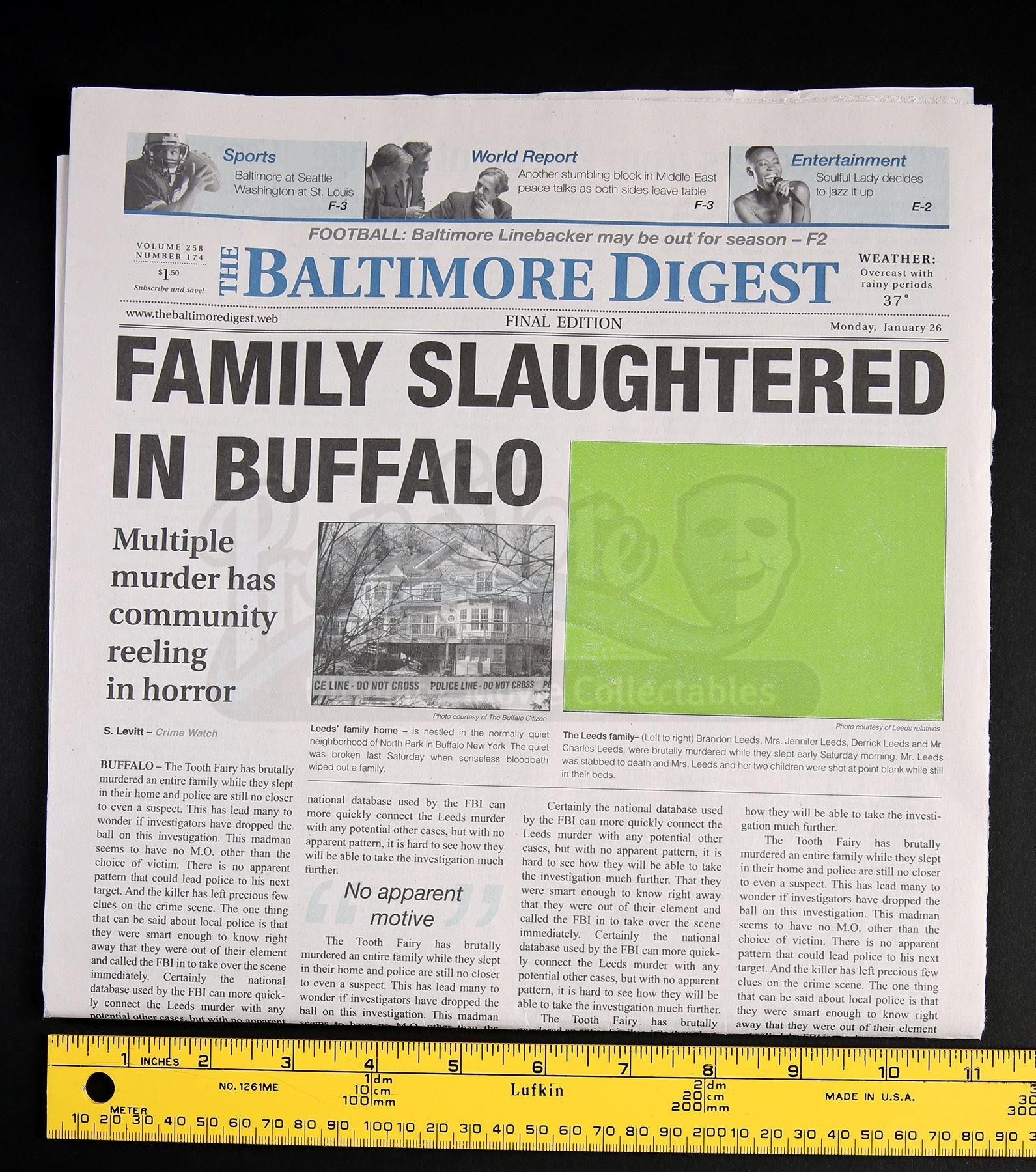 SEASON 3Francis Dolarhyde's (Richard Armitag) Baltimore Digest Newspaper