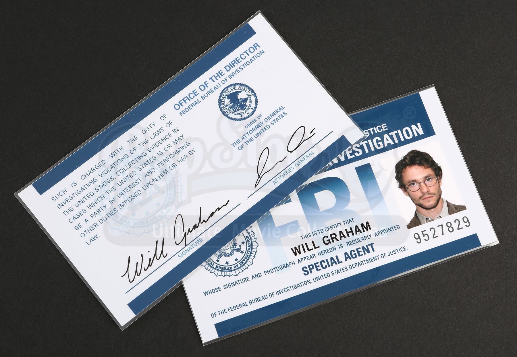 SEASONS 1-3Will Graham’s (Hugh Dancy) FBI ID Cards - Current price: $400