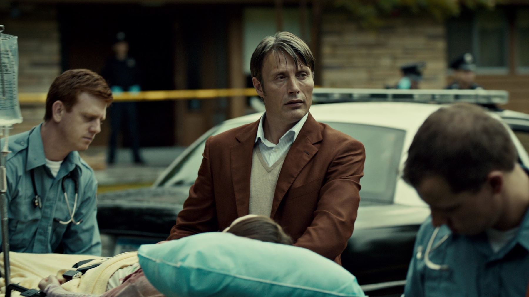 SEASON 1 EPISODE 1: "APERITIF"Hannibal Lecter’s (Mads Mikkelsen) V-Neck Sweater - Current price ...