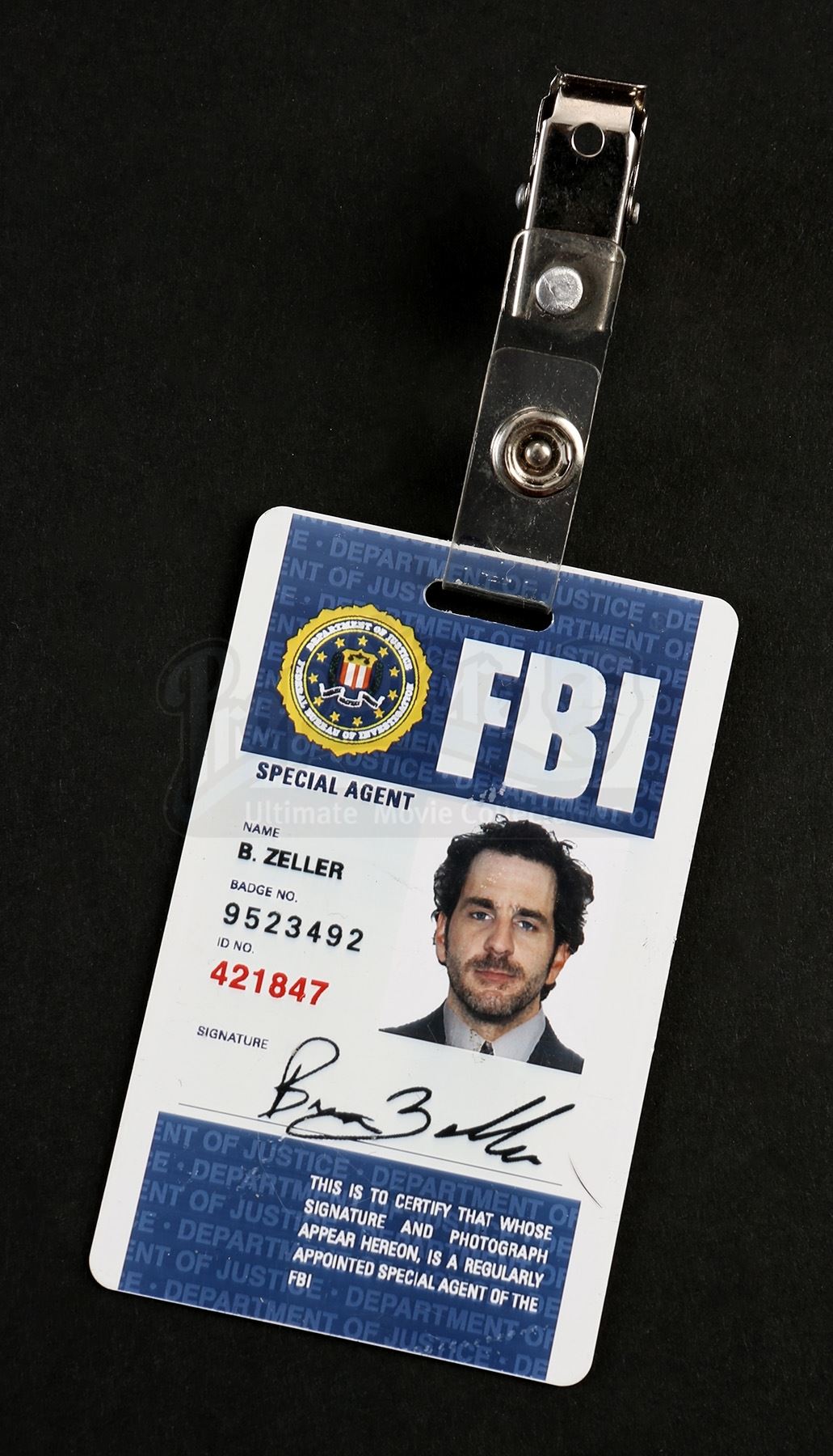 SEASONS 1-3Brian Zeller (Aaron Abrams) FBI ID Badge
