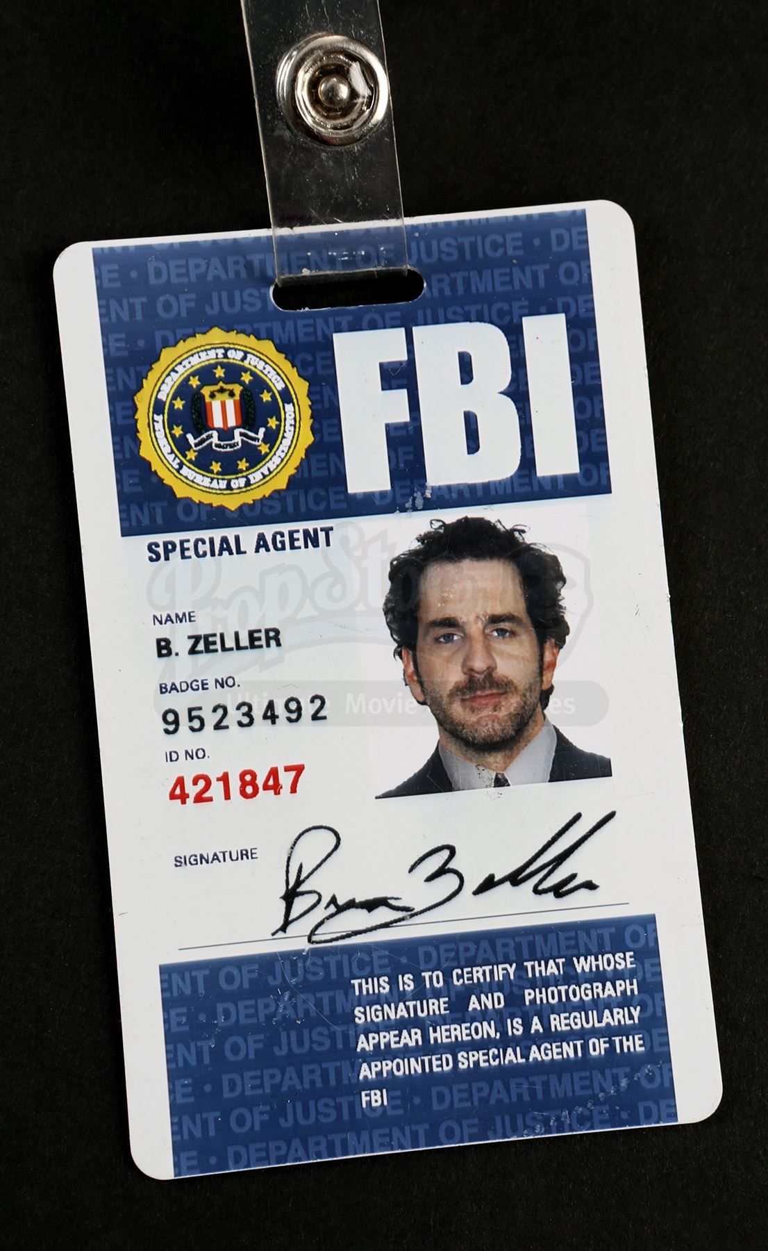 SEASONS 1-3Brian Zeller (Aaron Abrams) FBI ID Badge