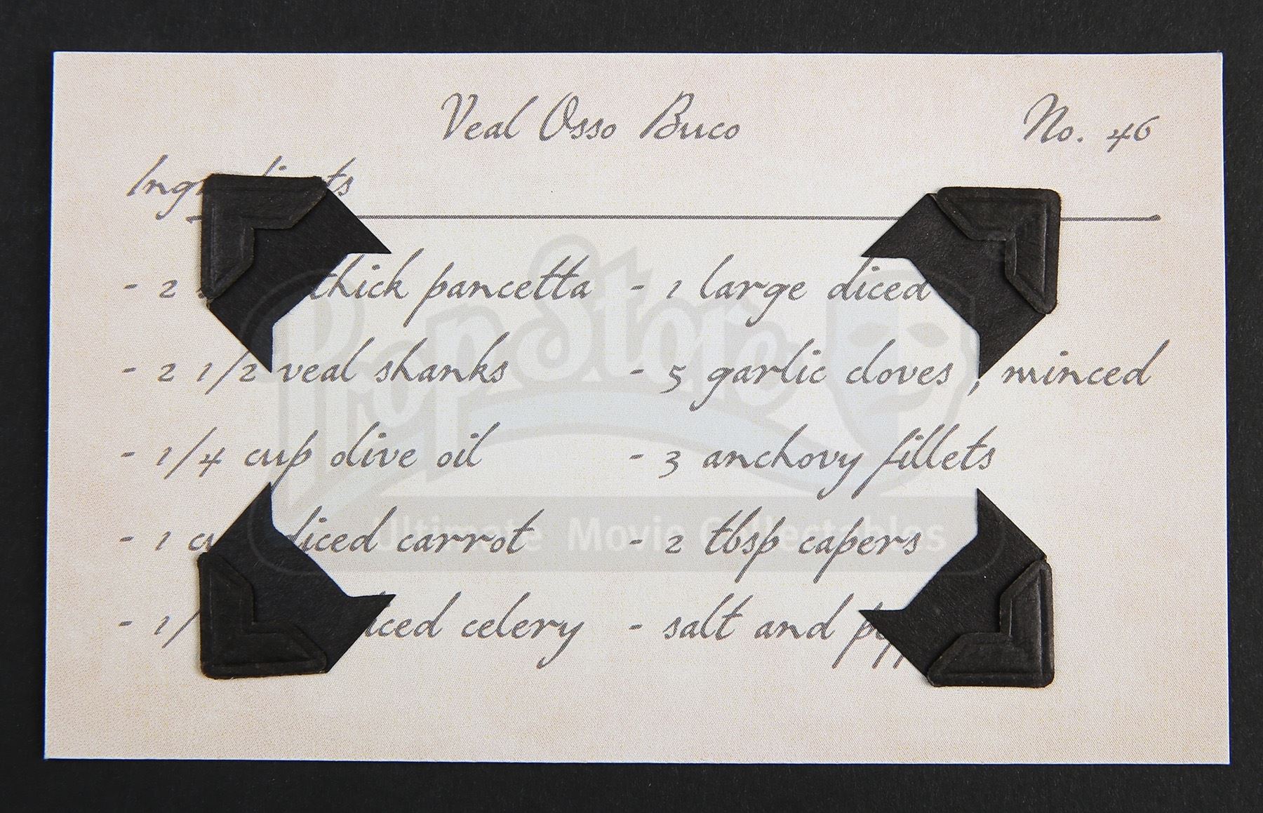 Hannibal Lecter’s (Mads Mikkelsen) recipe cards from Bryan Fuller’s ...
