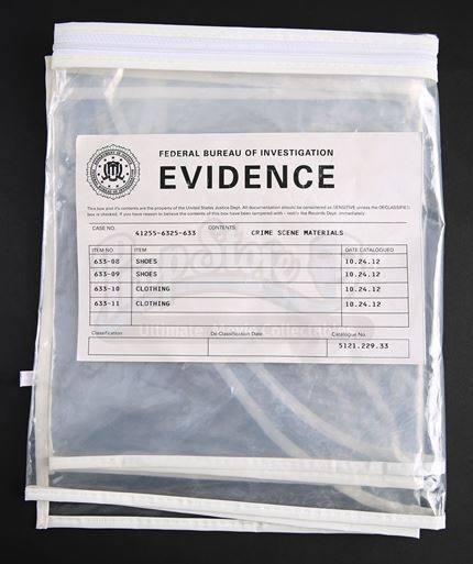 SEASONS 1-3FBI Evidence Bags, Labels, and Decals - Current price: $120