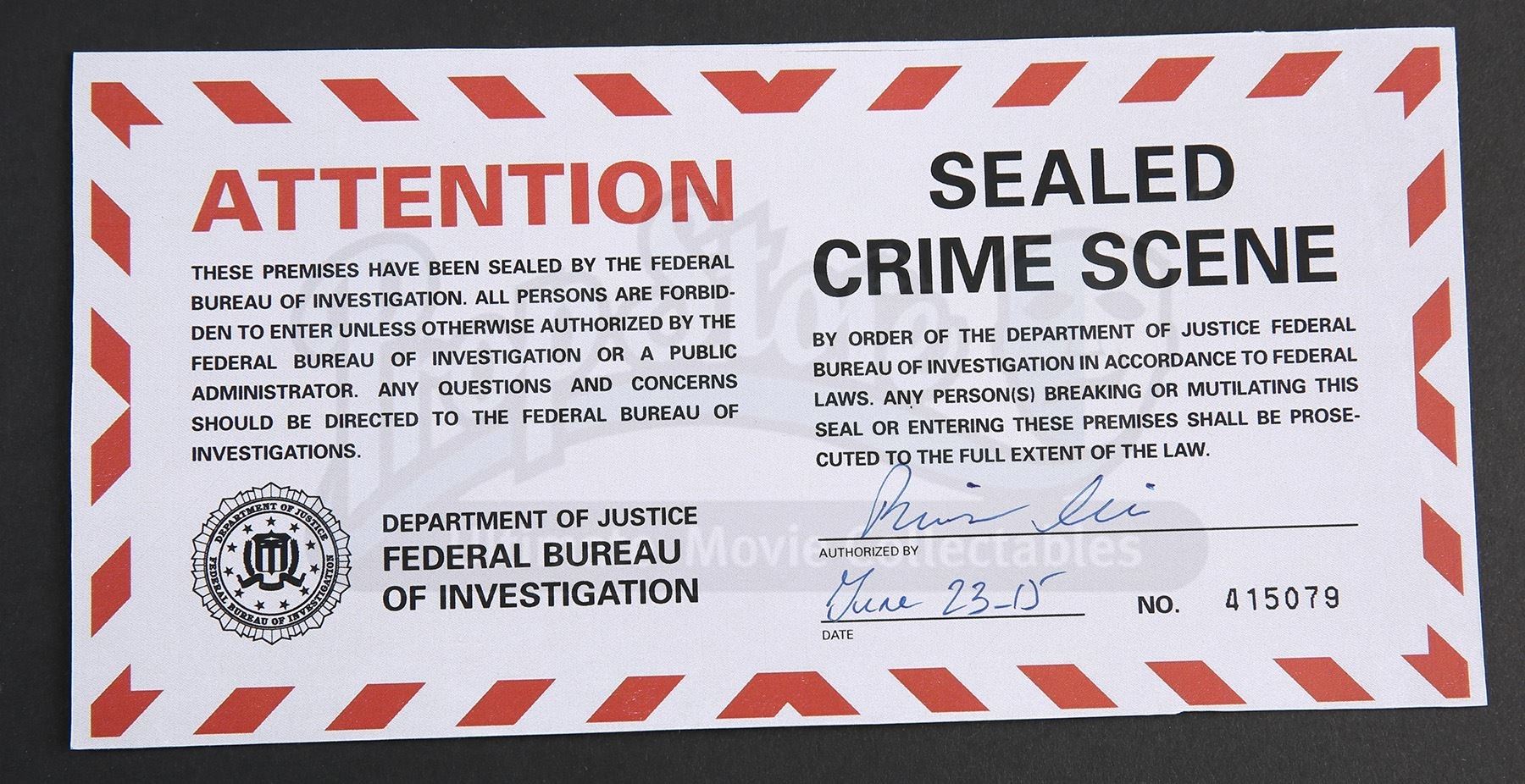 SEASONS 1-3FBI Evidence Bags, Labels, and Decals - Current price: $120