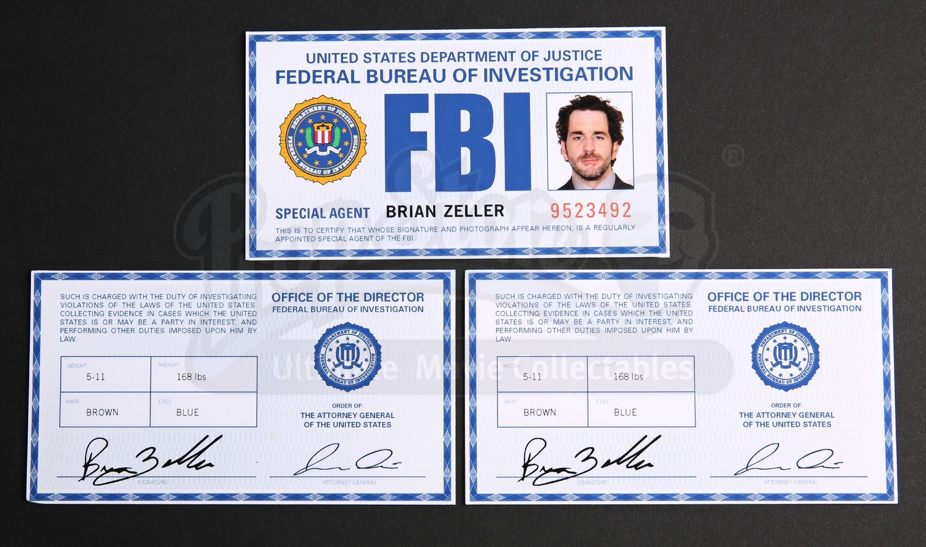 SEASONS 1-3Brian Zeller (Aaron Abrams) FBI ID Prints