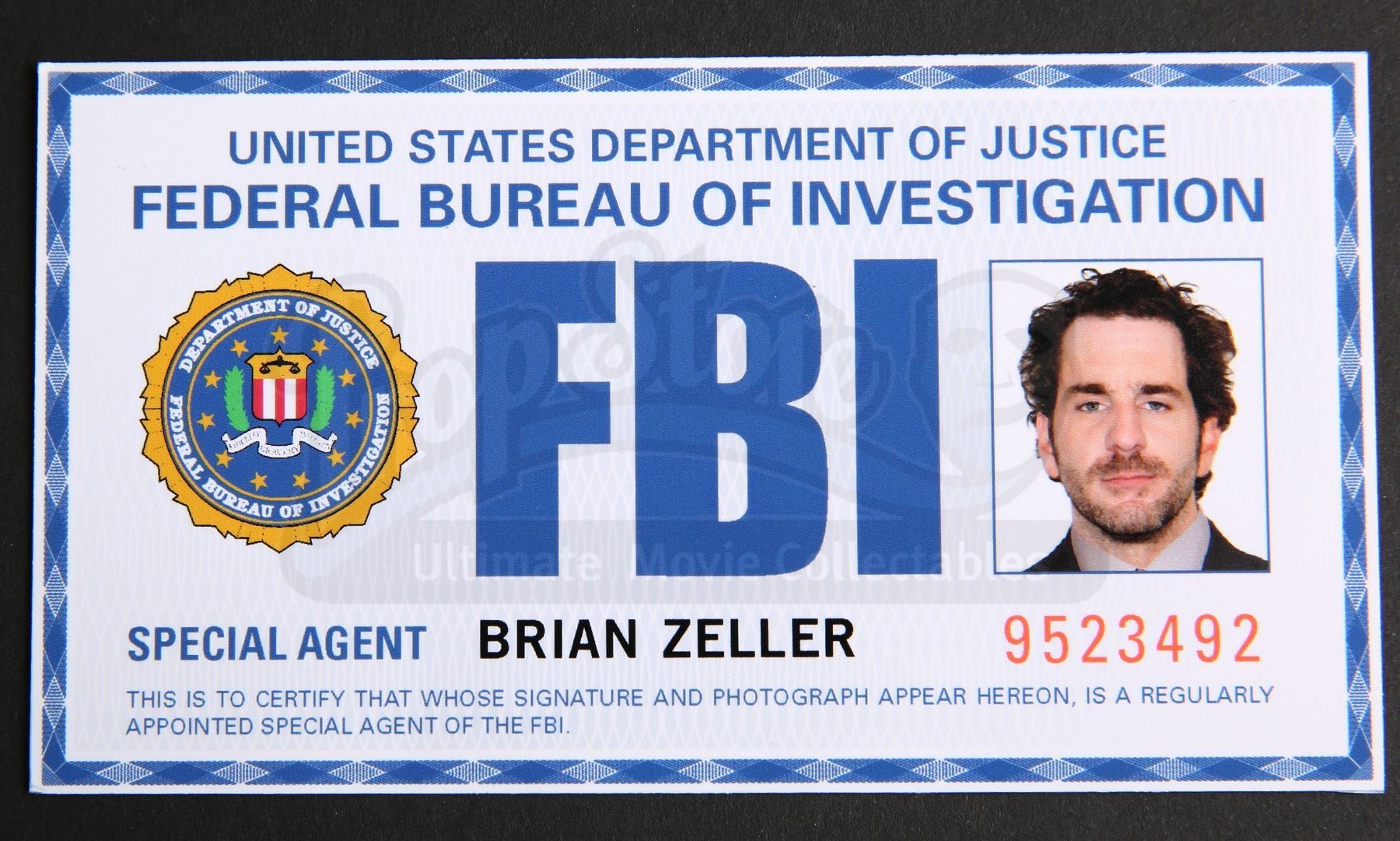 SEASONS 1-3Brian Zeller (Aaron Abrams) FBI ID Prints