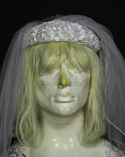 A bride Auton costume from the BBC sci-fi televisionseries Doctor Who ...