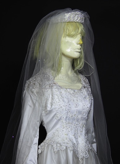 A bride Auton costume from the BBC sci-fi televisionseries Doctor Who ...