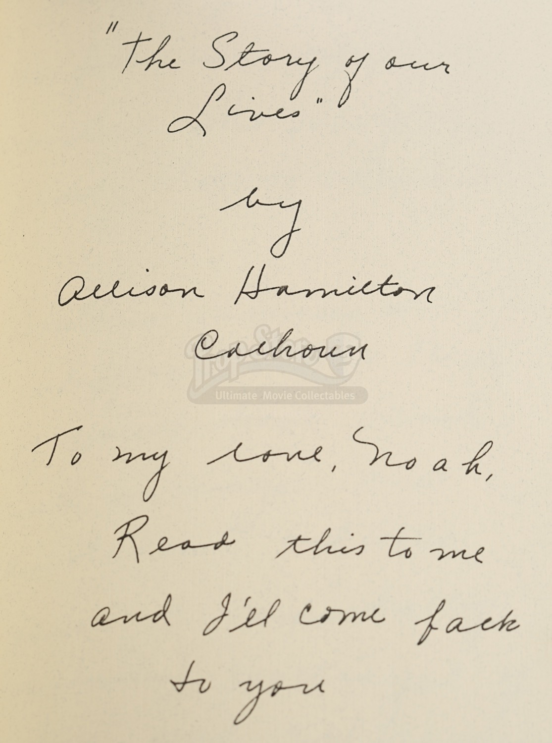 THE NOTEBOOK (2004) - Noah 'Duke' Calhoun's (James Garner) Notebook ...