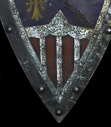 A prop shield from Kevin Reynold’s adventure film Robin Hood:Prince of ...