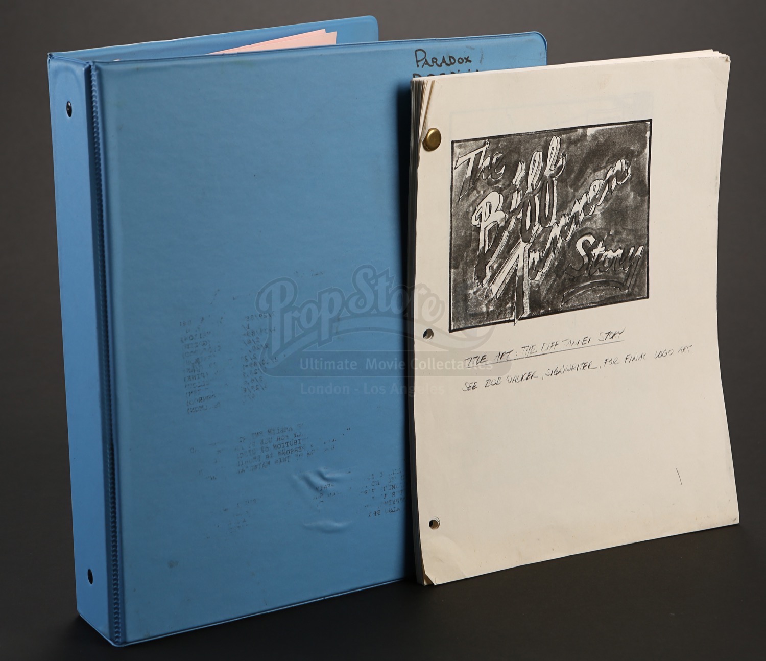 Production Binder with Revised Screenplays, Shooting Schedule, Contact ...