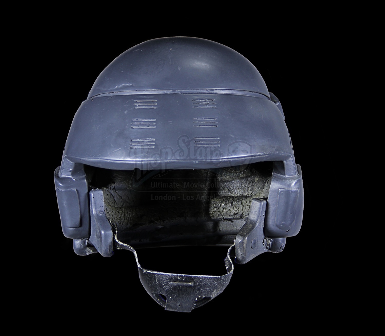 A Mobile Infantry combat helmet and Fleet uniform insignia from ...