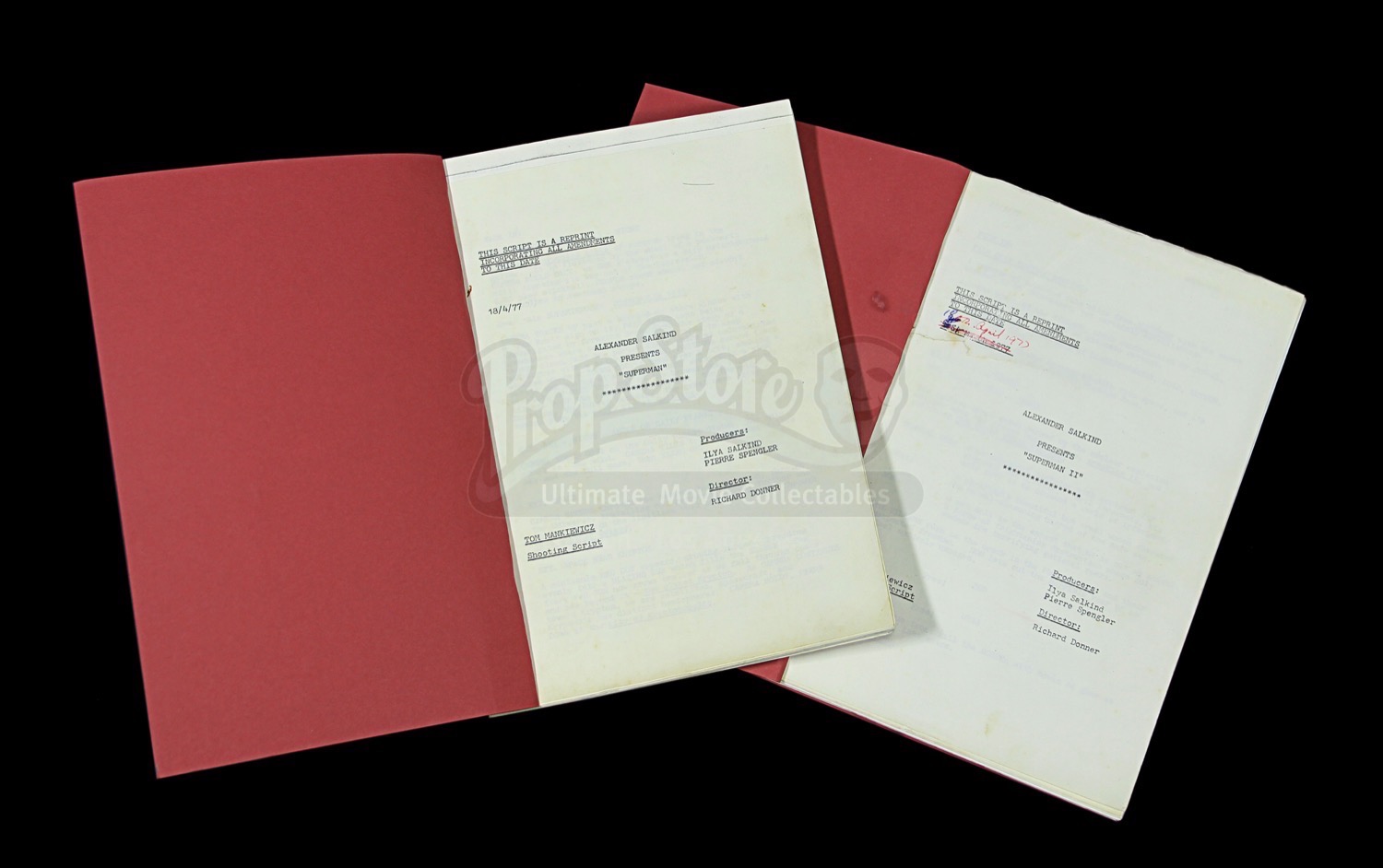 SUPERMAN (1978) & SUPERMAN II (1980) - Shooting Scripts - Current price ...