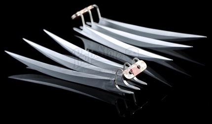 A pair of Wolverine’s (Hugh Jackman) claws from Bryan Singer’ssci-fi ...