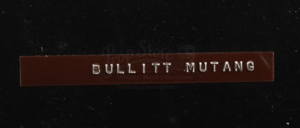 BULLITT (1968) - Frank Bullitt's (Steve McQueen) License Plate and ...