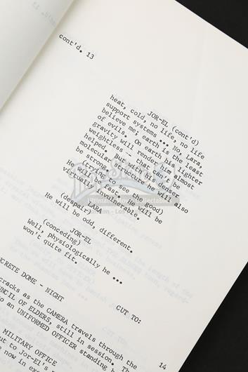 SUPERMAN (1978) - Production-Used Script - Current price: £800