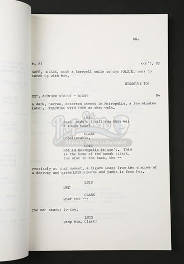 SUPERMAN (1978) - Production-Used Script - Current price: £800