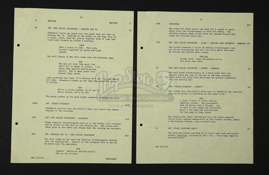 STAR WARS: A NEW HOPE (1977) - Script Revision Pages - Current price: £425