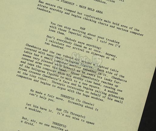 STAR WARS: A NEW HOPE (1977) - Script Revision Pages - Current price: £425