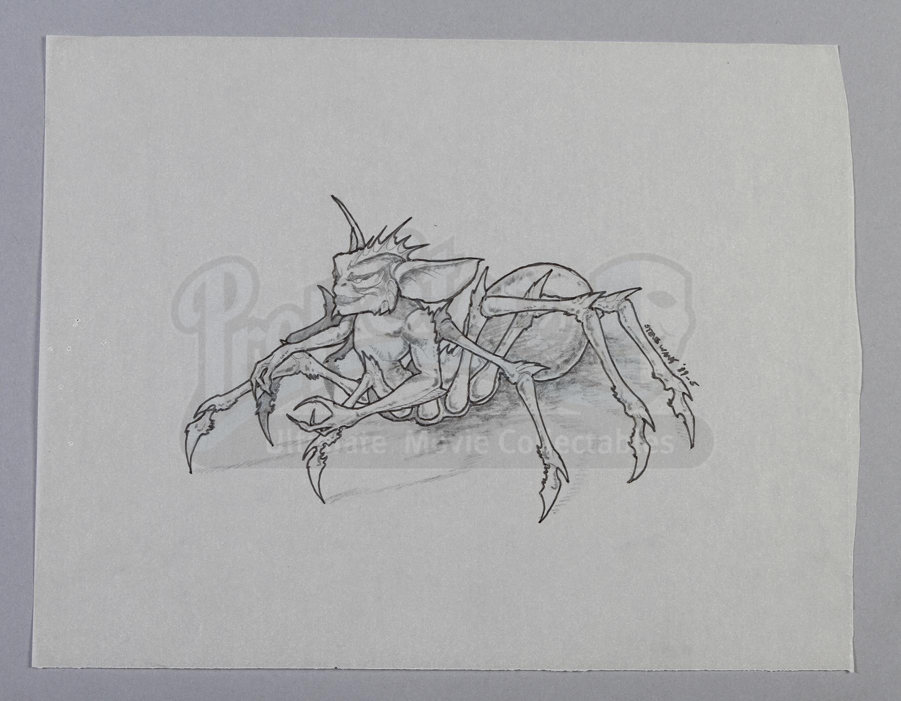 GREMLINS 2: THE NEW BATCH (1990) - Spider Gremlin Hand-Drawn Pencil ...