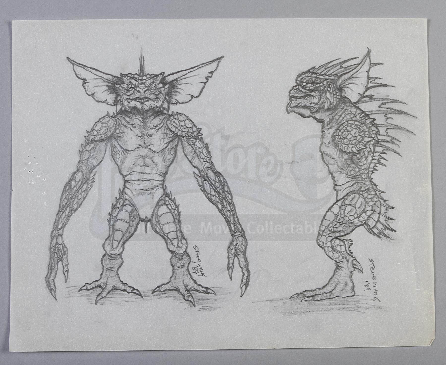 GREMLINS 2: THE NEW BATCH (1990) - Spider Gremlin Hand-Drawn Pencil ...